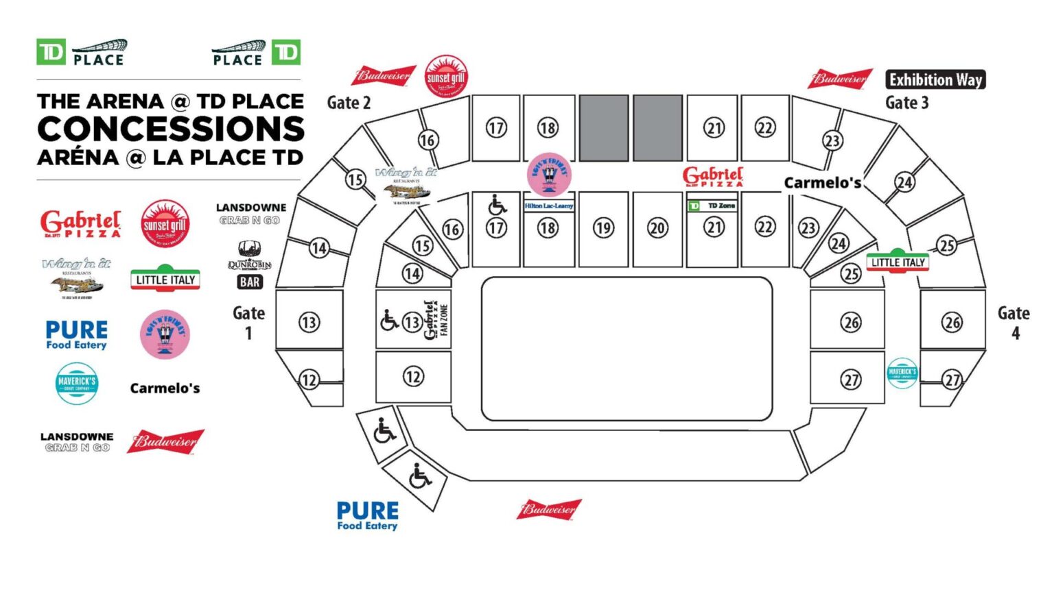 Concessions: Food & Beverage at The Arena - TD Place | Lansdowne Live